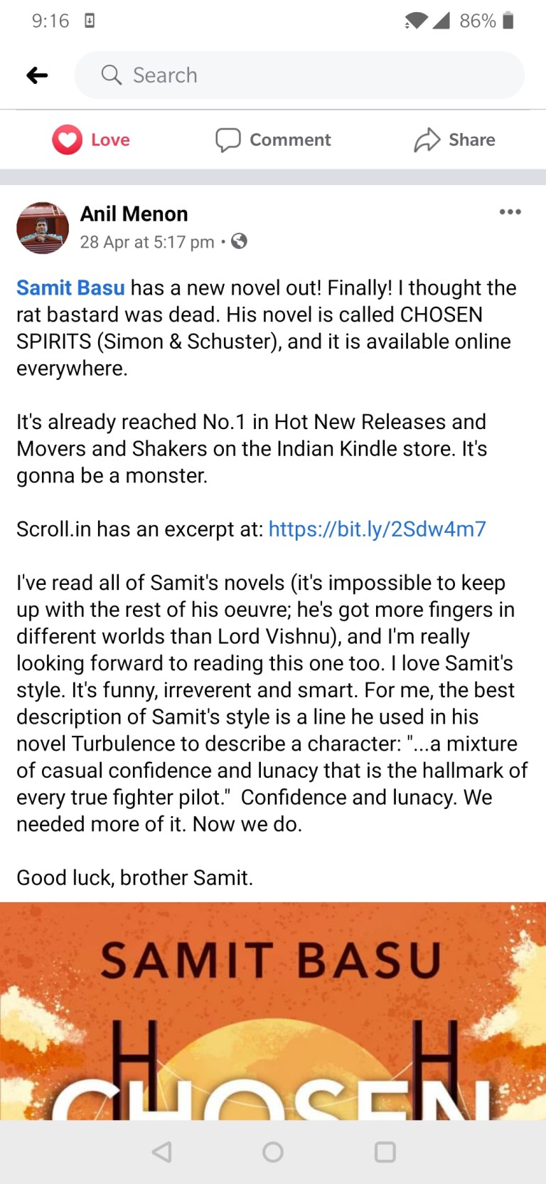 Chosen Spirits | Samit Basu